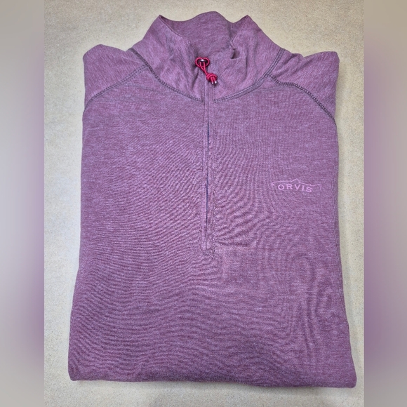 Orvis | Jackets & Coats | Orvis Trout Bum Light Maroon Quarter Zip ...